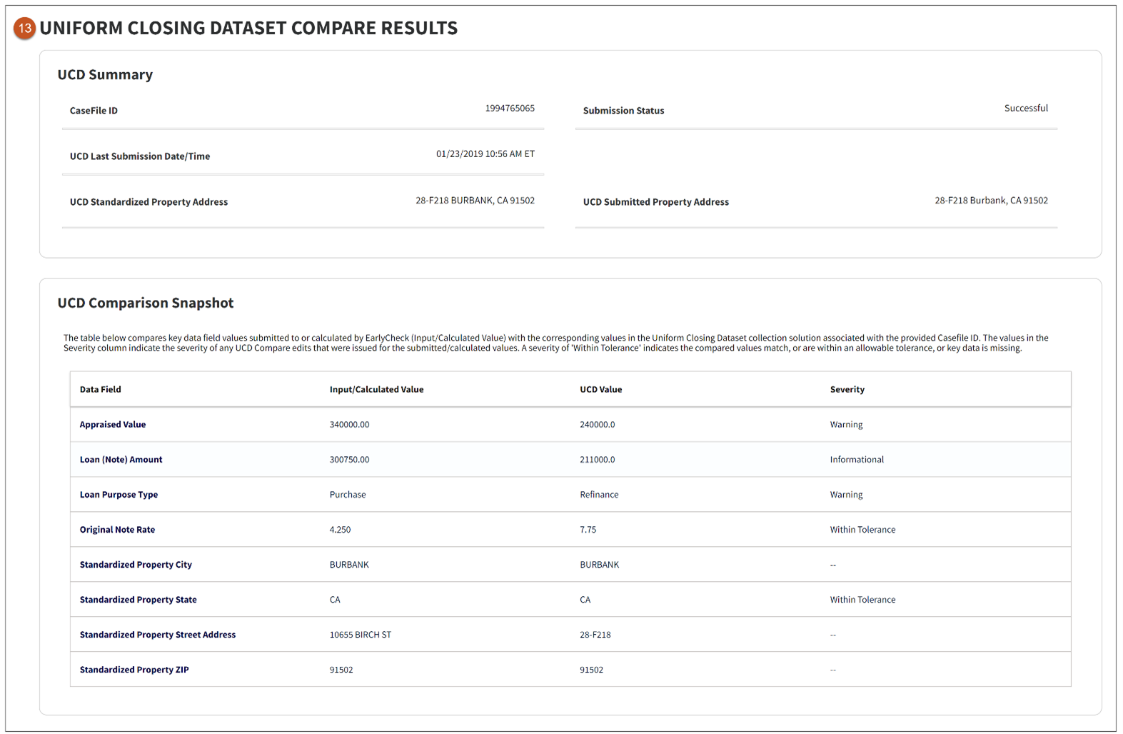 Importing and Viewing Results ULAD MISMO 3.4 Files
