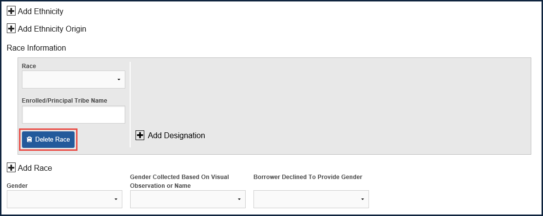 Loan Delivery Job Aids: Race Information