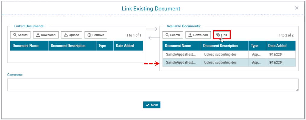 Linking and Uploading Supporting Documents