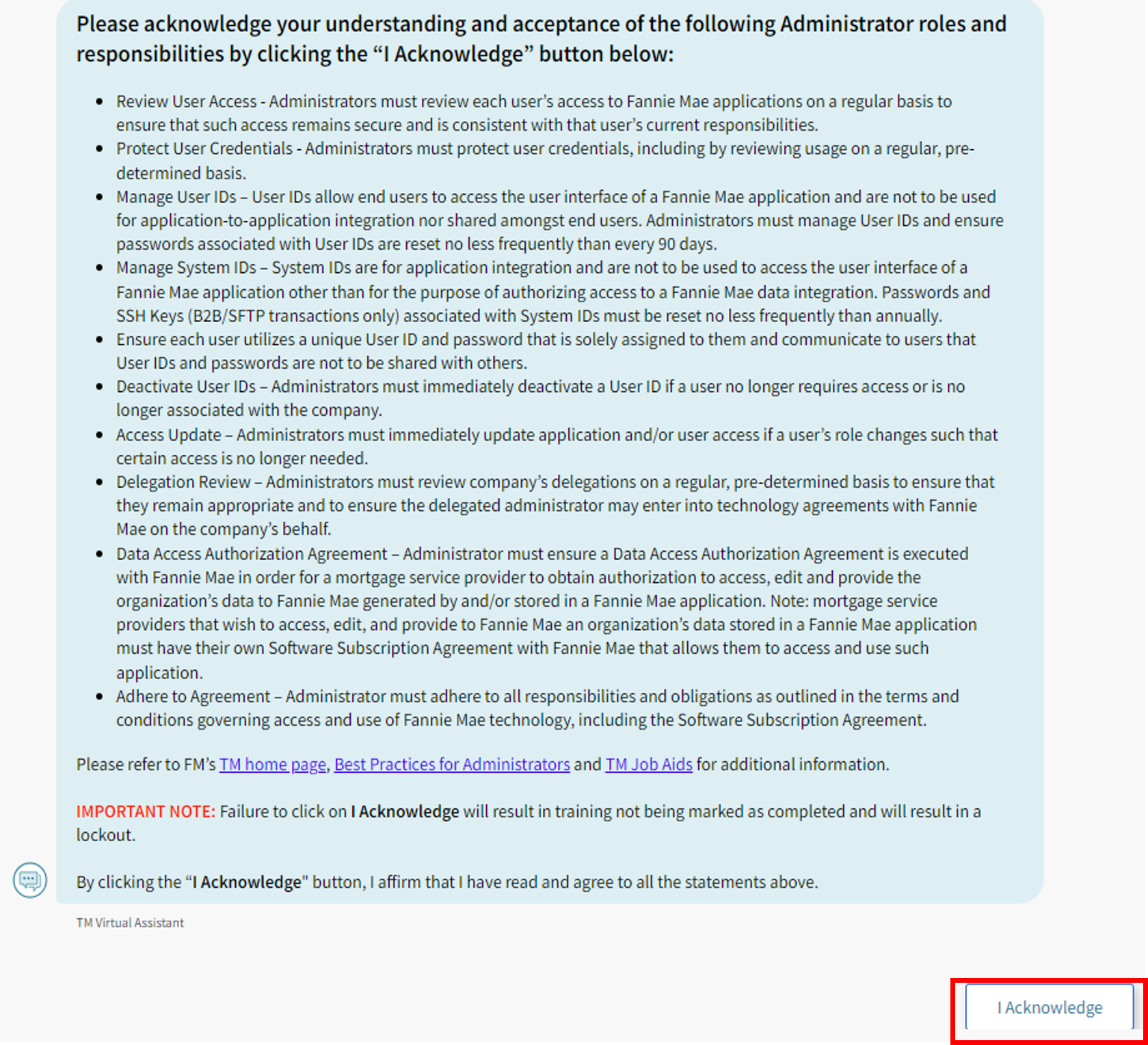 Technology Manager Administrator Training