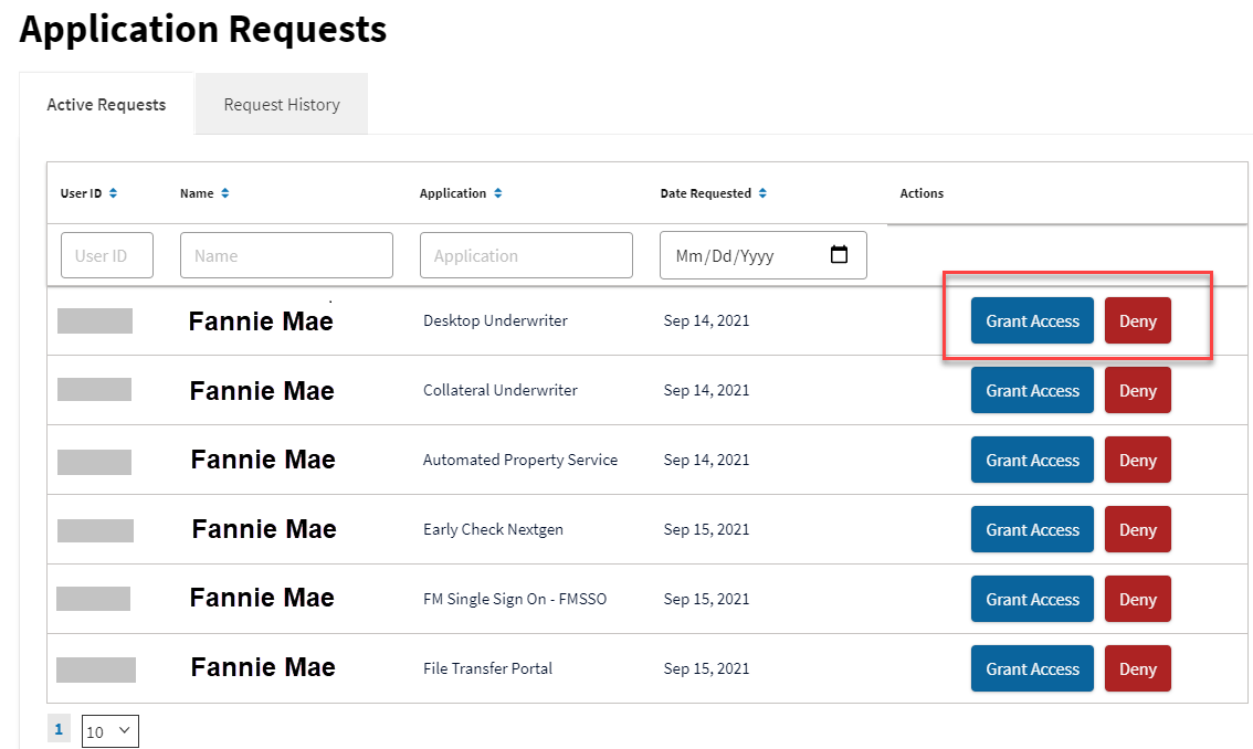 Technology Manager: Manage Application Request