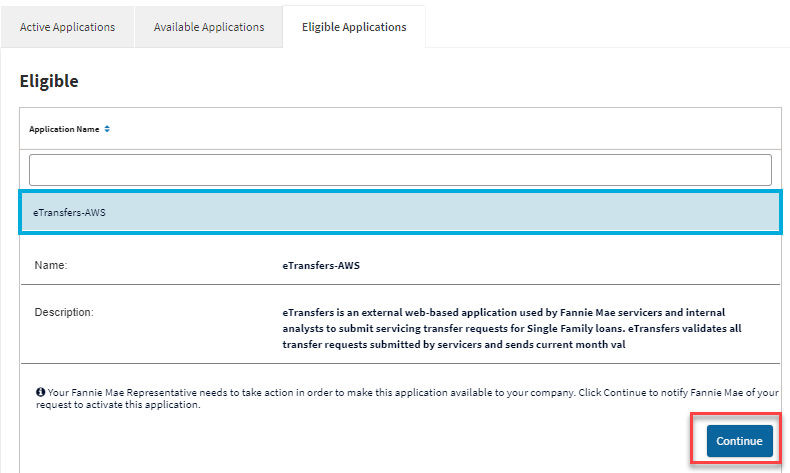 Technology Manager: Request an Eligible Application