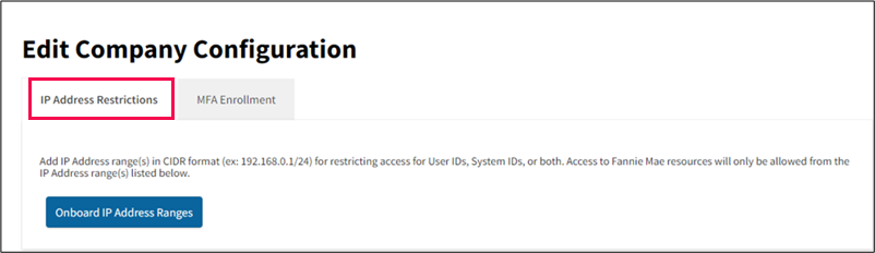 Manage IP Address Restrictions